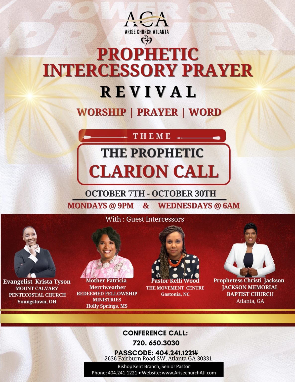 ACA Prophetic Intercessory Prayer Revival - Arise Church Atlanta
